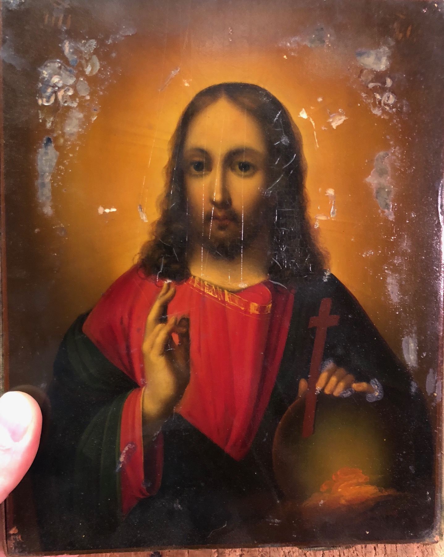 Russian Store - Russian Icon - Christ Emmanuel in silver oklad and ...