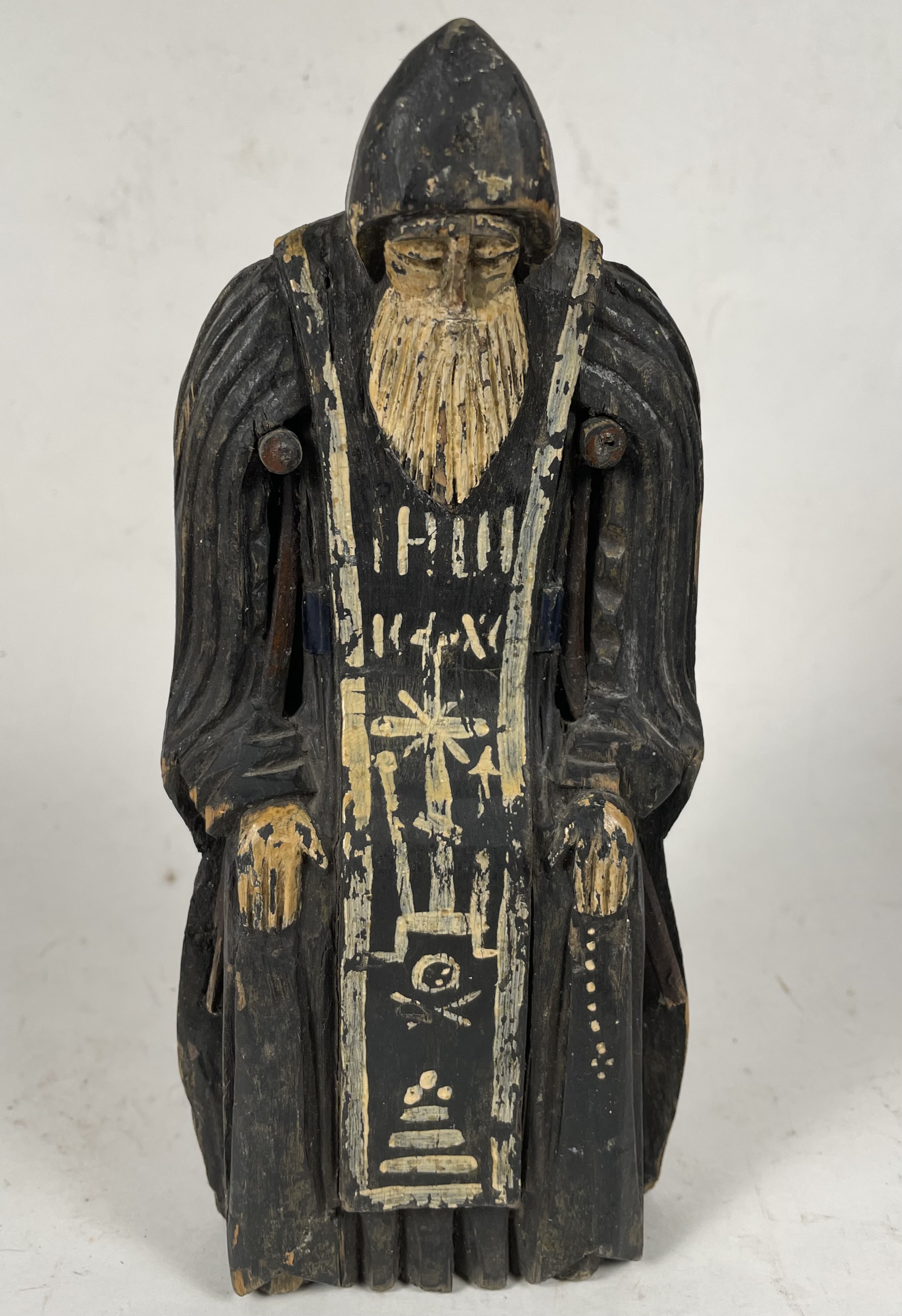 Russian Store - Large Russian pilgrim carved wood icon figure of hermit ...