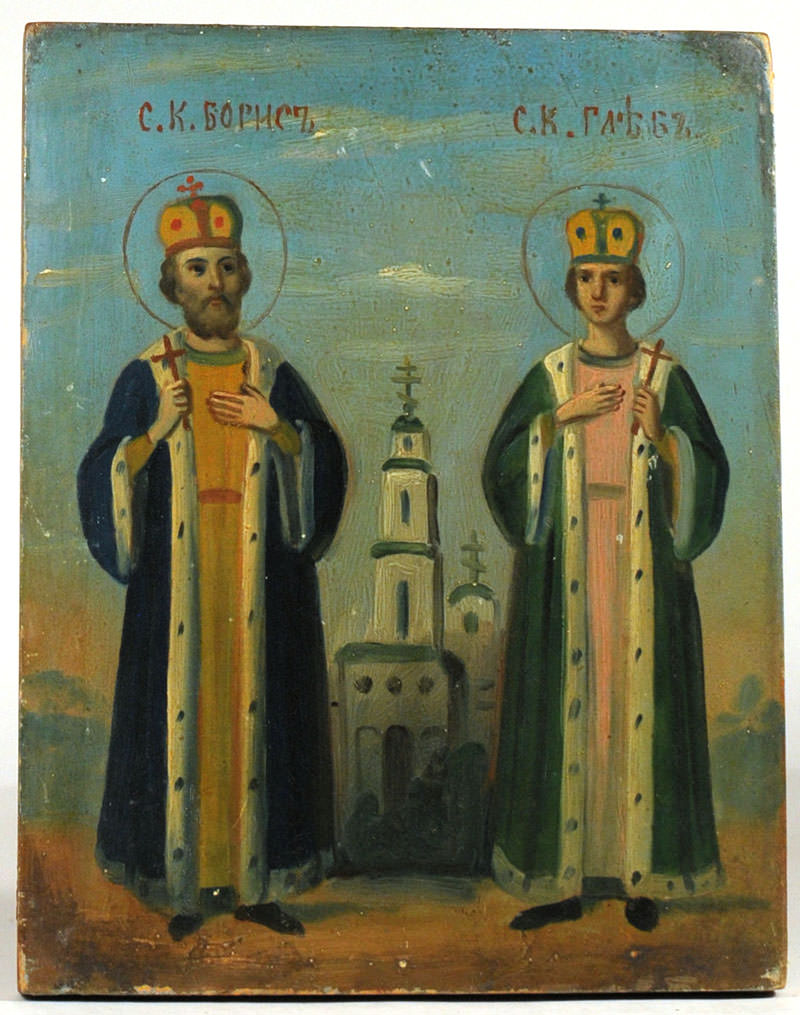 Russian Store - Russian icon - Saint Russian Martyr Princes Boris and Gleb