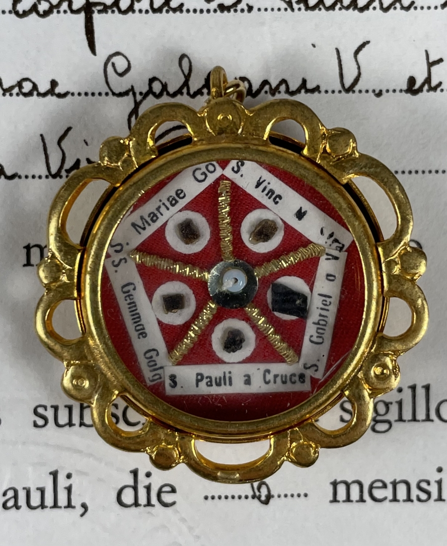 Russian Store - 1990 Documented theca with relics of 5 Saints: St. Paul ...