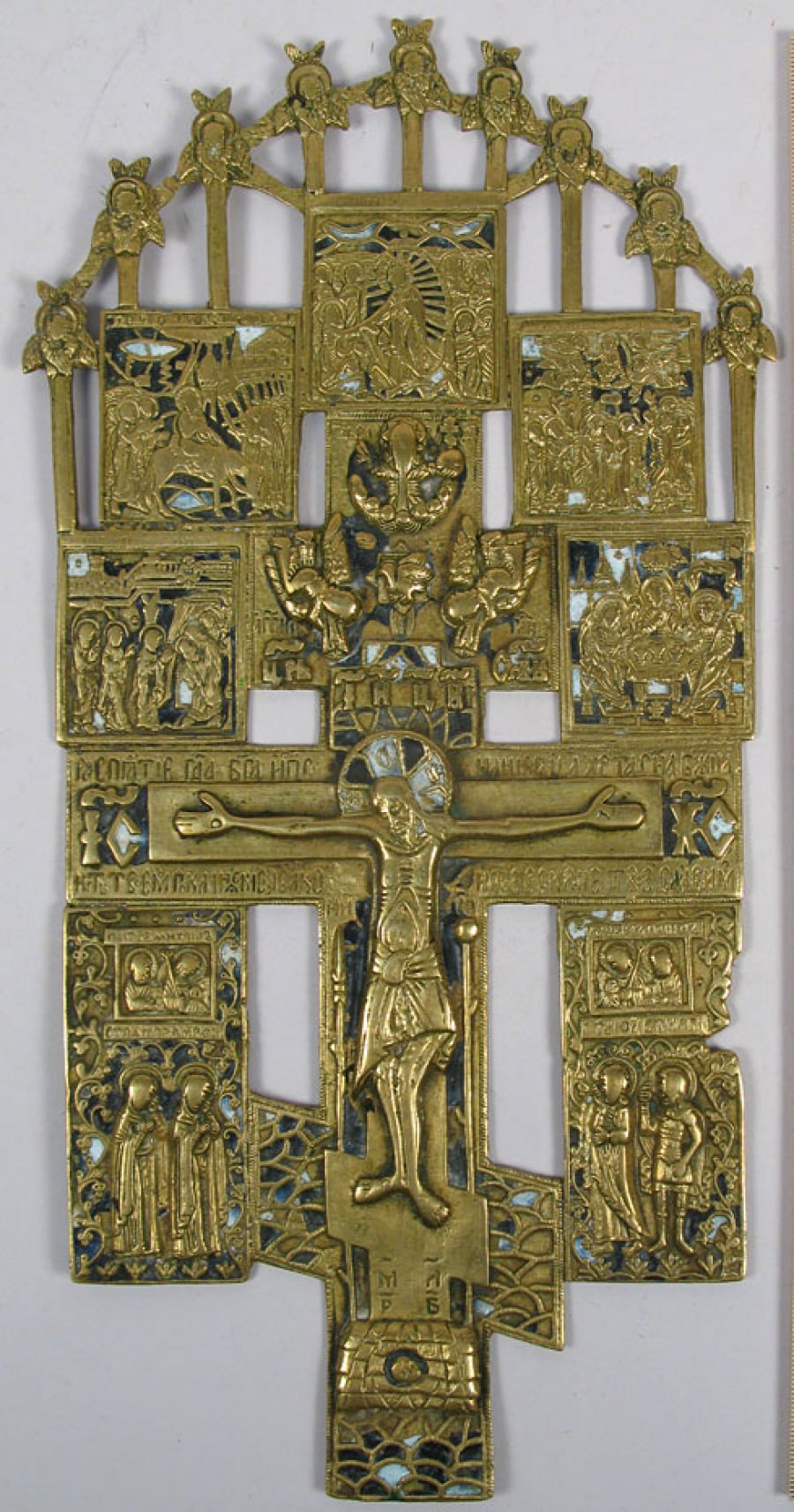 Russian Store - Russian Orthodox brass Crucifix cross with mourners, 9 ...