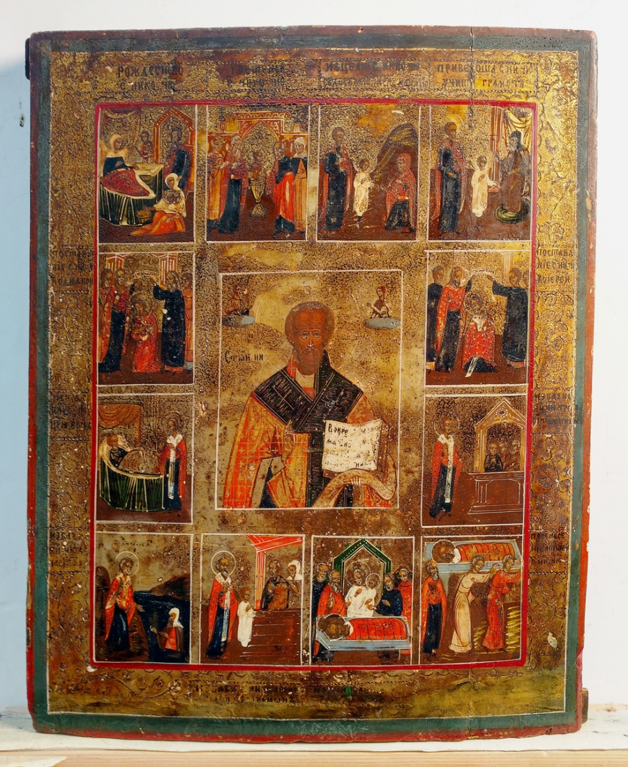 Russian Store - Russian Icon - St. Nicholas the Wonderworker of Myra, His Life & Miracles